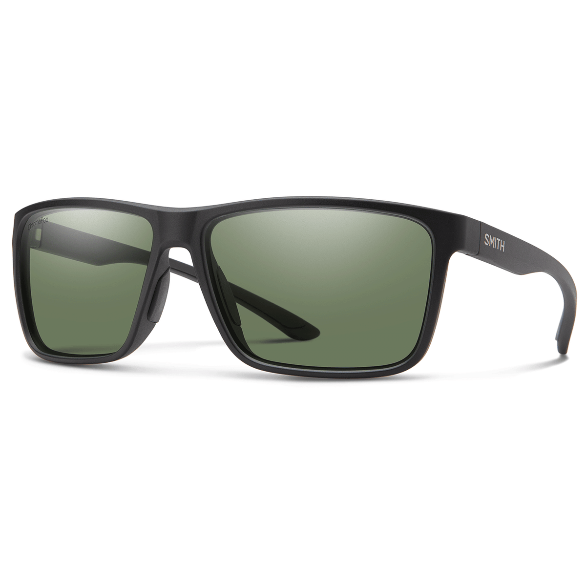 Smith Riptide Sunglasses Matte Black/ChromaPop Polarized Gray Green ...