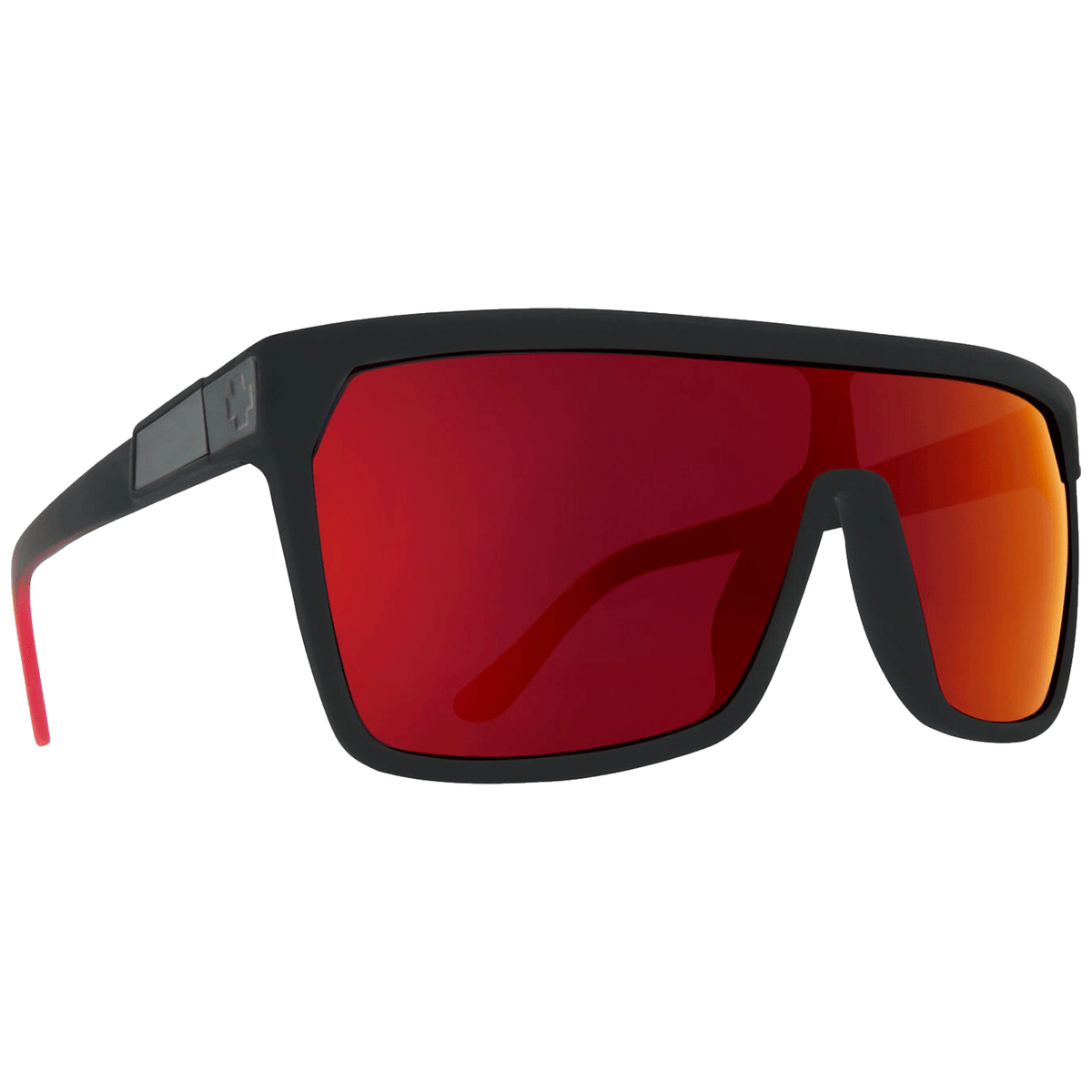 Spy Flynn Sunglasses Soft Matte Black Red Fade/Happy Grey Green Red Li ...