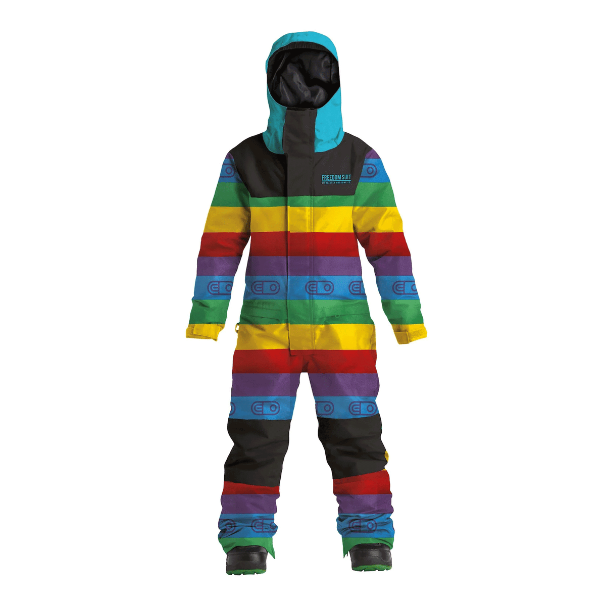 Airblaster Kids Freedom One Piece Suit 2024 Rainbow Stripe – Pacific ...