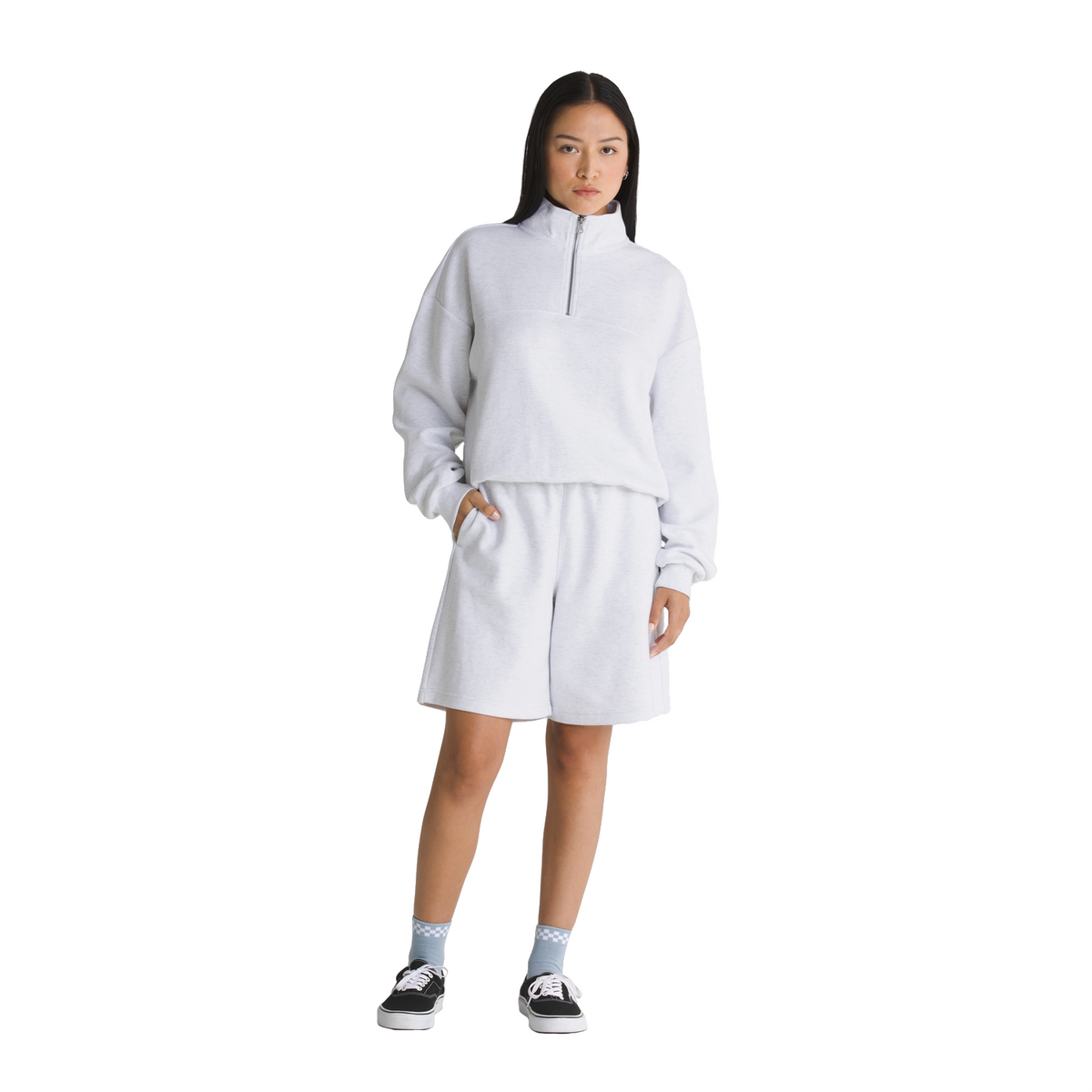 Vans Women's Elevated Double Knit Relaxed Short White Heather – Pacific ...