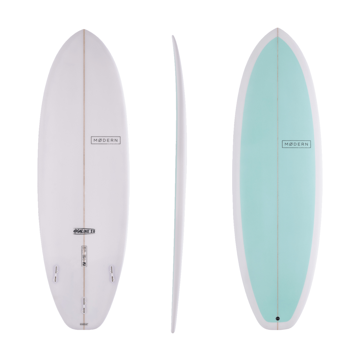 Modern Highline 2.0 Surfboard Sea Green 6'6" – Pacific Boarder