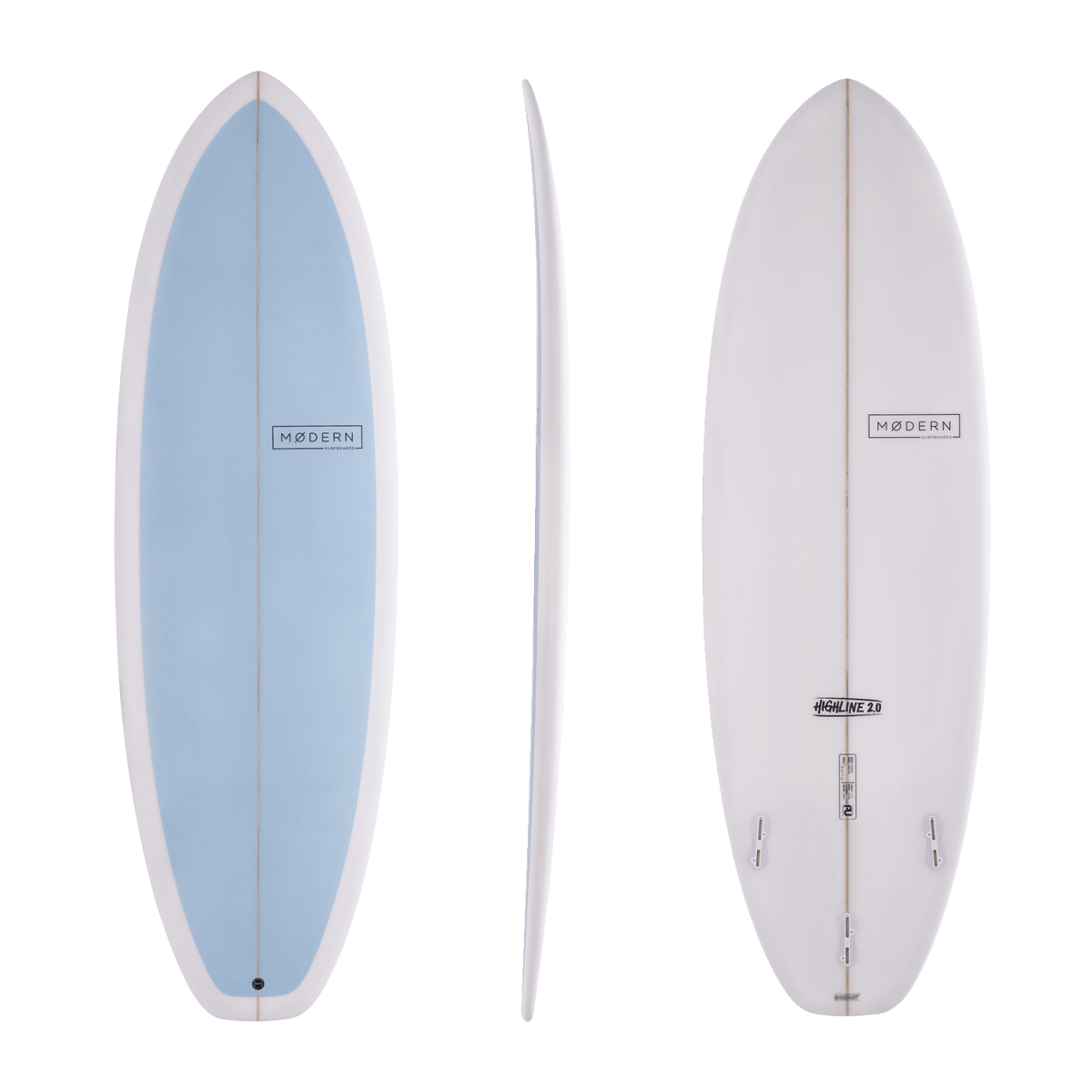 Modern Highline 2.0 Surfboard Sky Blue 6'6" – Pacific Boarder