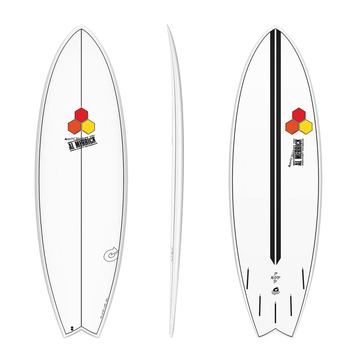 Torq Channel Islands Pod Mod X-Lite Surfboard White Pinline 6'6 ...