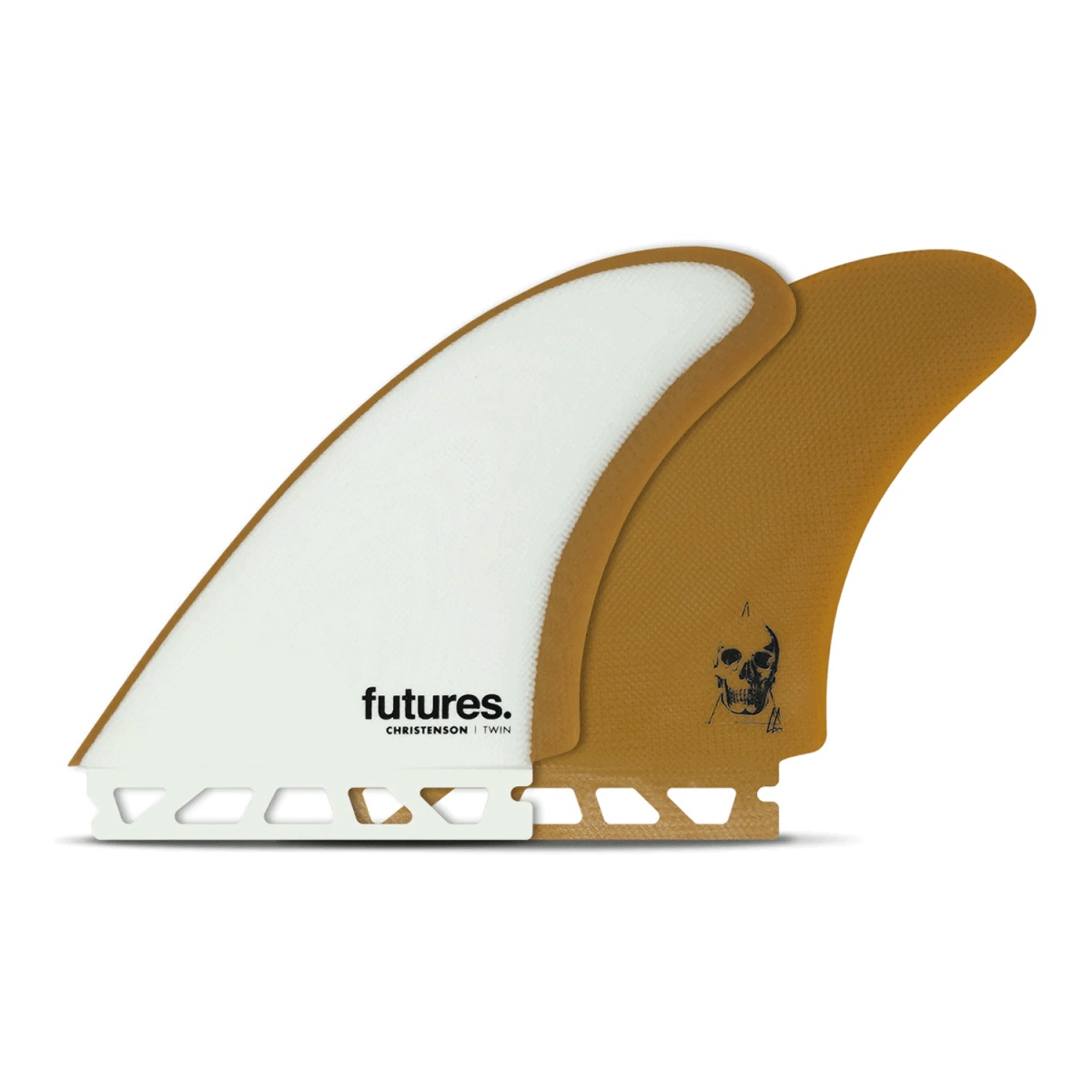 Futures Twin Christenson Fiberglass Surf Fins White/Brown – Pacific Boarder