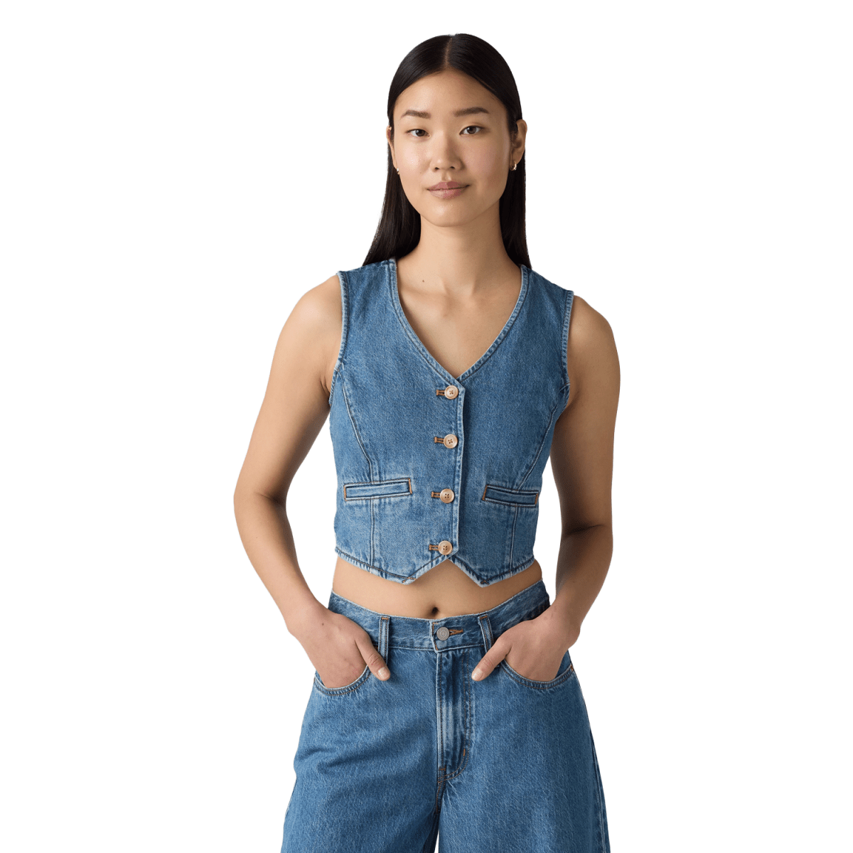 Levis Women's Amore Denim Vest Cause And Effect – Pacific Boarder