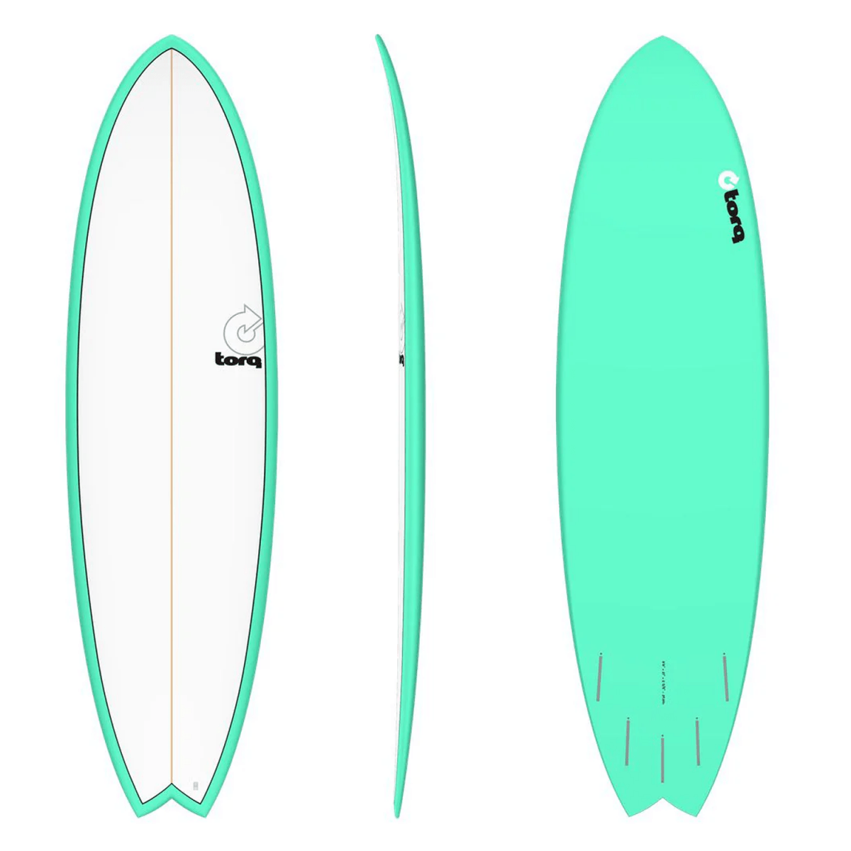 Torq Mod Fish Surfboard TET Pipeline Seagreen/White Deck 7'2" – Pacific ...