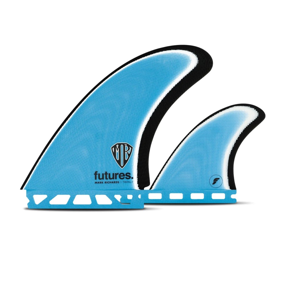 Futures Twin Fins Mark Richards +1 Fiberglass Surf Fins Blue/White/Bla ...