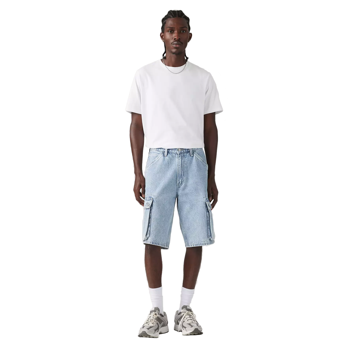 Levis Men's 478 Baggy Cargo Short My Pockets Full Light Indigo ...