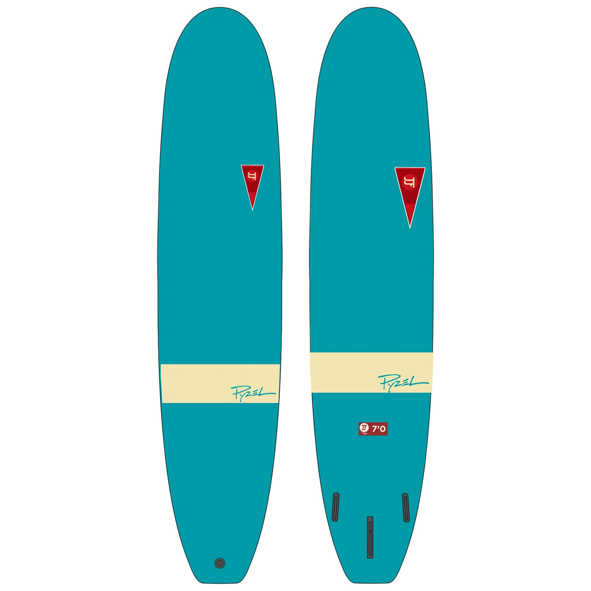 JJF by Pyzel Log Surfboard Light Blue 7'0" – Pacific Boarder